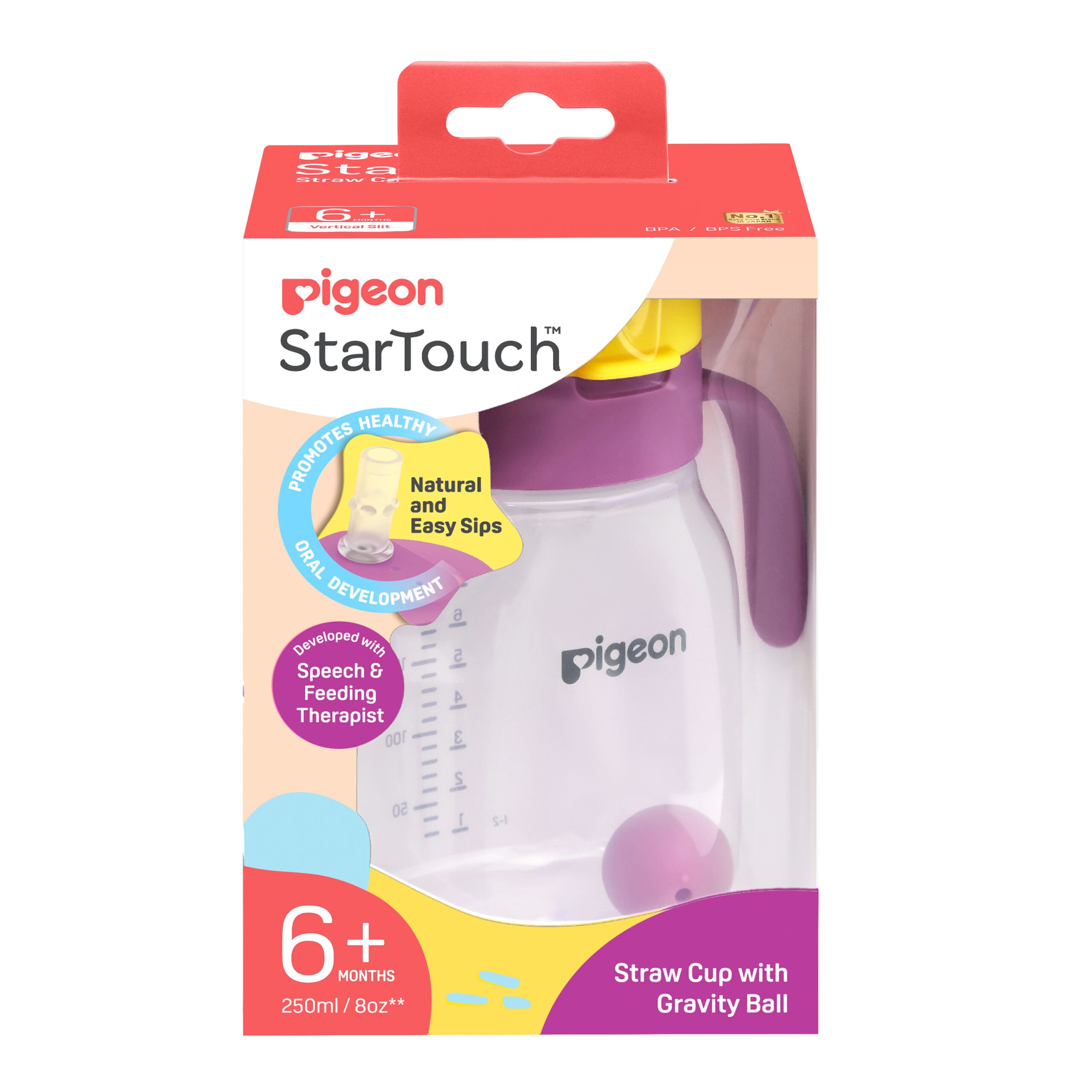 StarTouch Straw Cup with Gravity Ball - Pigeon
